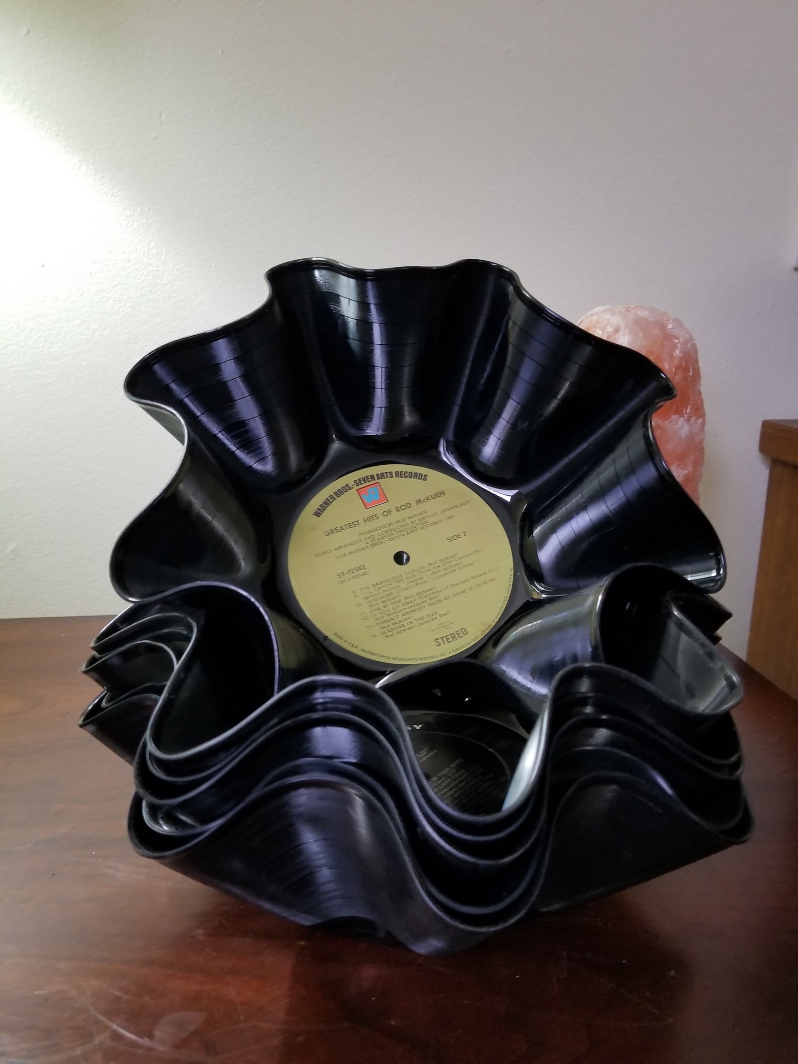 Vinyl Record Bowl - Handmade Upcycled Planter - Trinket Dish - Vintage ...