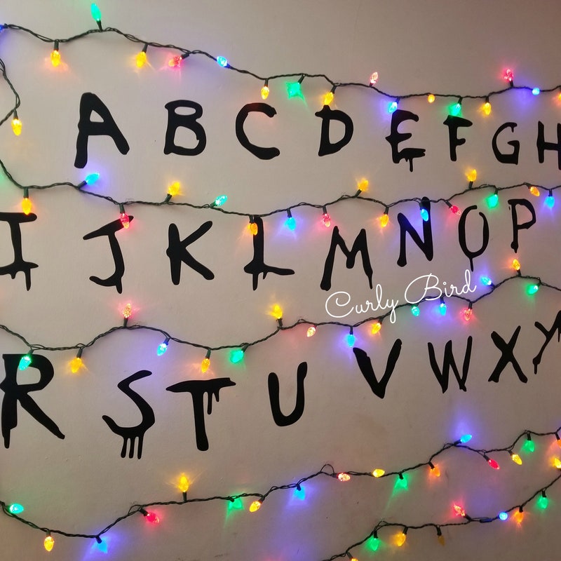 Strangers Things Alphabet Wall Etsy