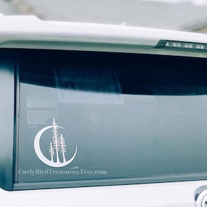 Crescent Moon Forest Vinyl Decals / Car, Laptop Stickers - Etsy