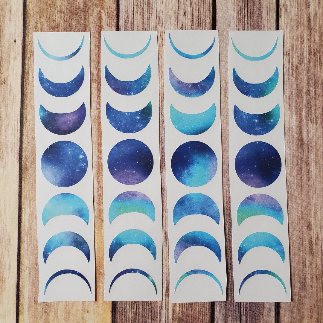 Moon Phases Vinyl Decals / Hydro Flask, Car, Laptop Stickers - Etsy
