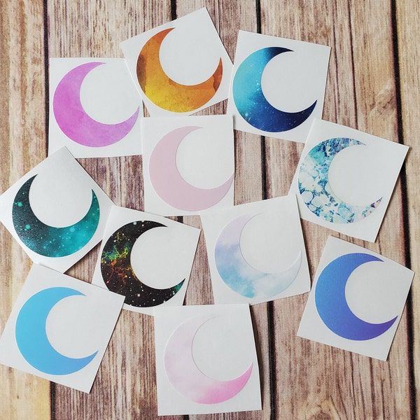 Crescent Moon Decal - Etsy