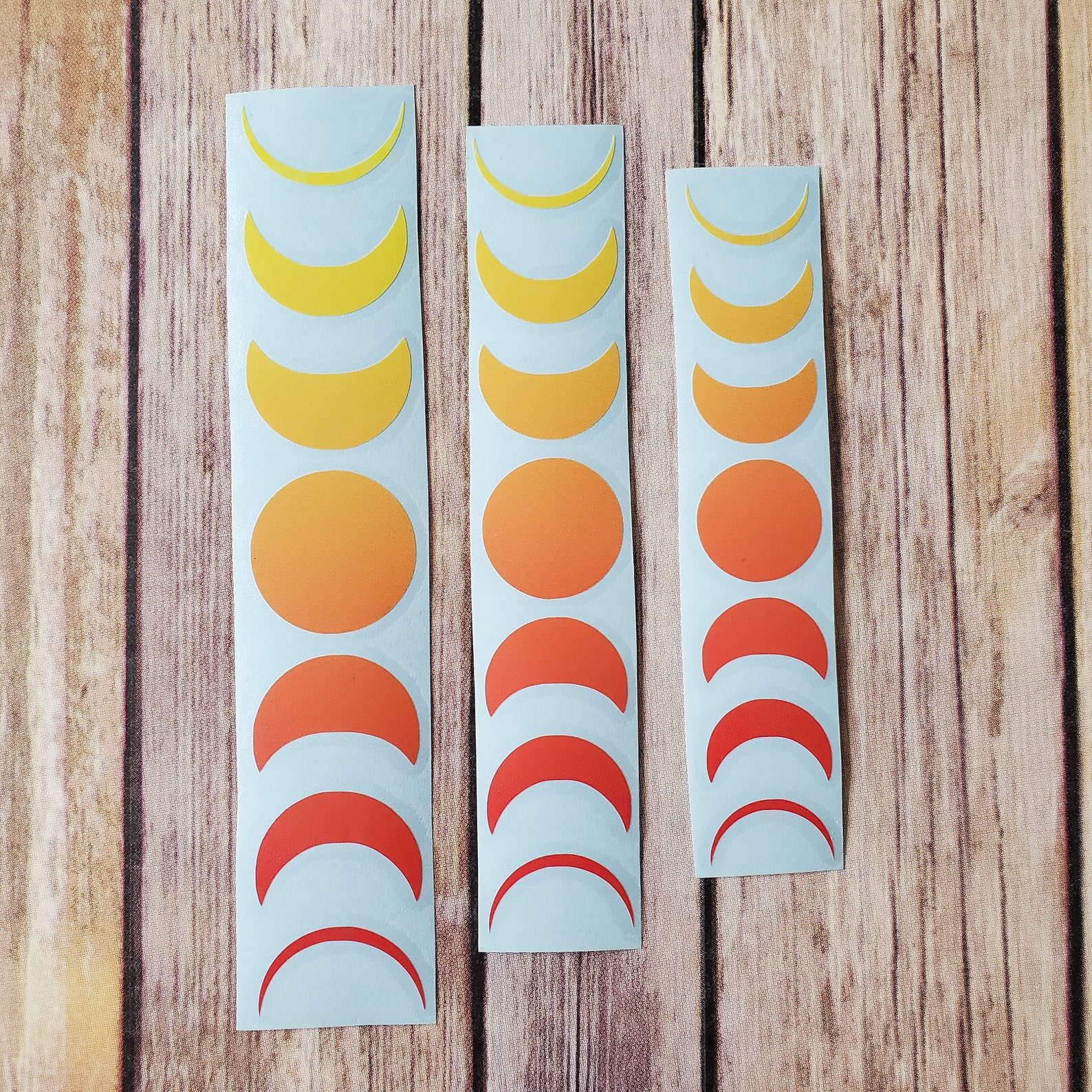 Ombre Moon Phases Vinyl Decals / Yeti Car Laptop Stickers | Etsy