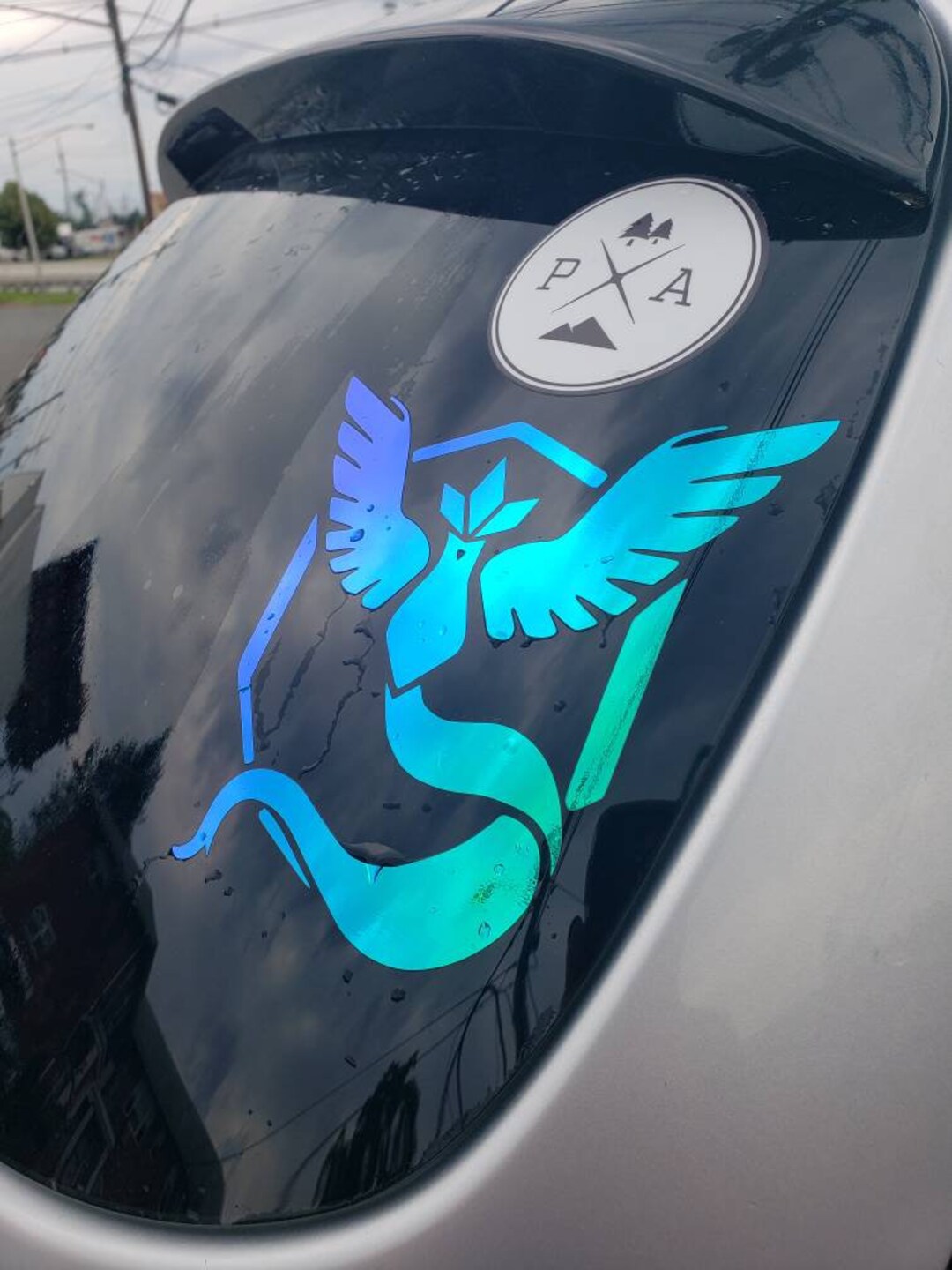 Holographic Poke Go Team Vinyl Decal - Team Instinct - Team Mystic ...