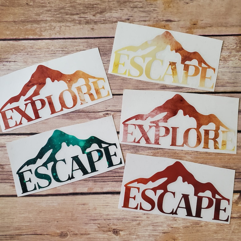 Explore & Escape Vinyl Decals / Yeti Car Laptop Stickers - Etsy