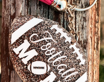 Football Mom Keychain - Etsy
