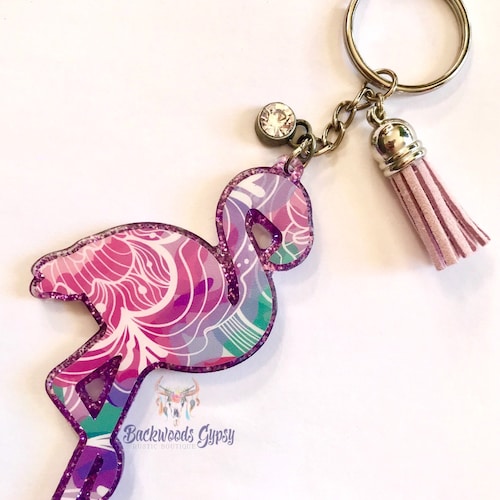 Flamingo Keychain Key Chain Key Ring Chain 3D Pendant Jewelry - Etsy