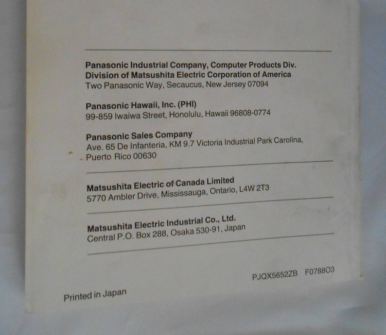 Panasonic KX-P1124 Dot Matrix Printer Manual - Etsy