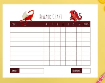 Printable Behavior Chart, Blank, Digital Download - Etsy