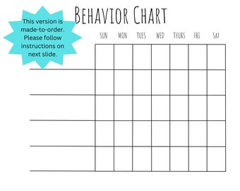 ABC Behavior Chart Printable Digital Download - Etsy UK