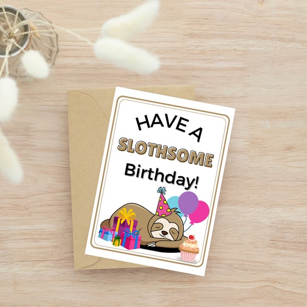 Sloth Birthday - Etsy