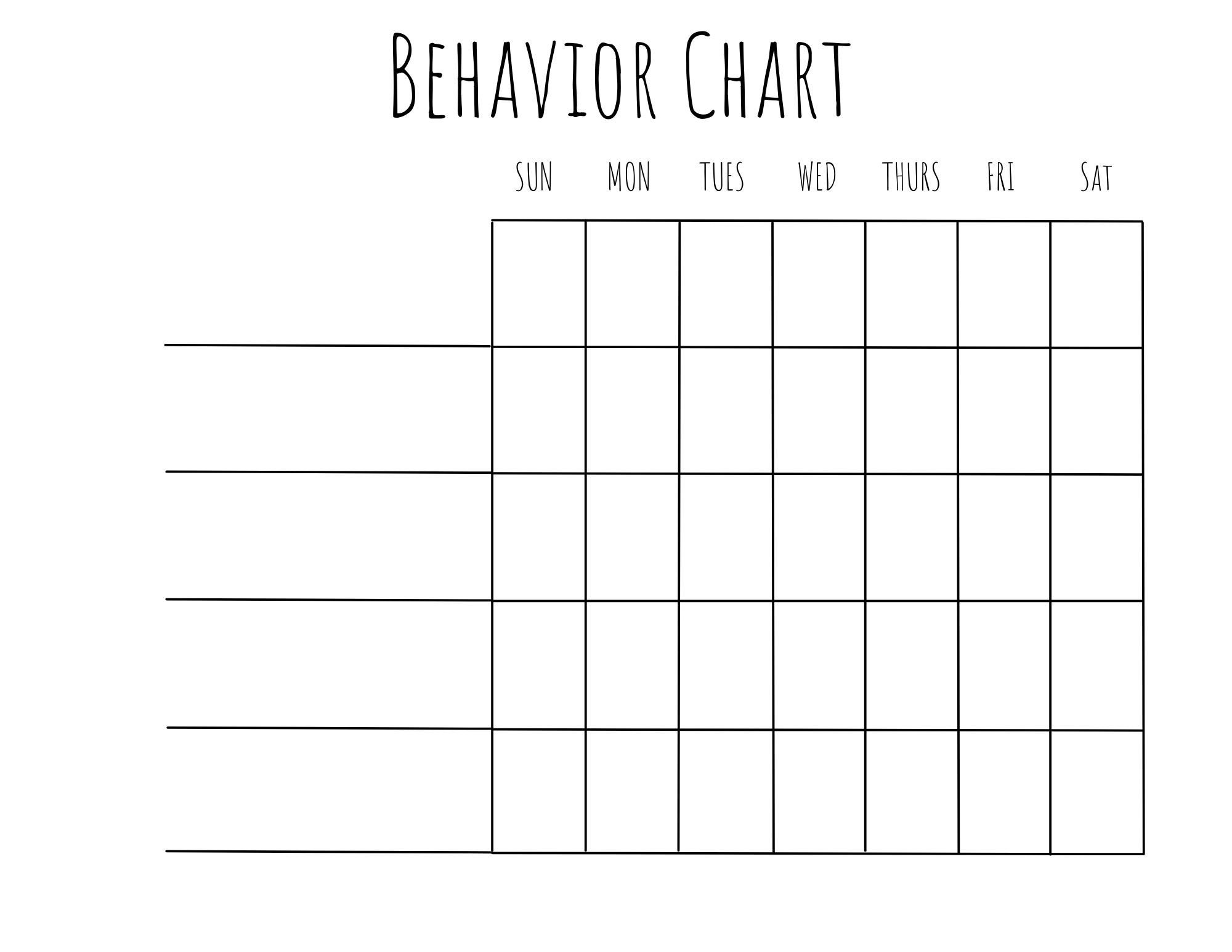Made-to-order Behavior Chart, Printable, Digital Download - Etsy