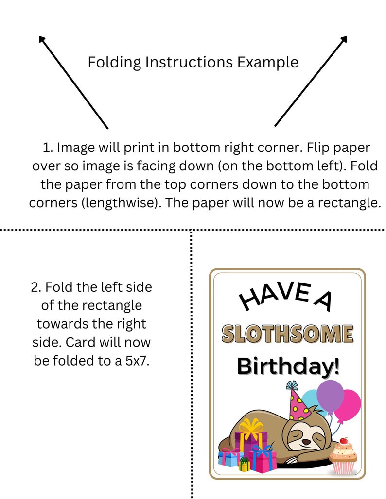 Printable Sloth Birthday Card, 5x7 - Etsy