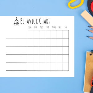 Christmas Behavior Chart, Blank, Printable Digital Download - Etsy