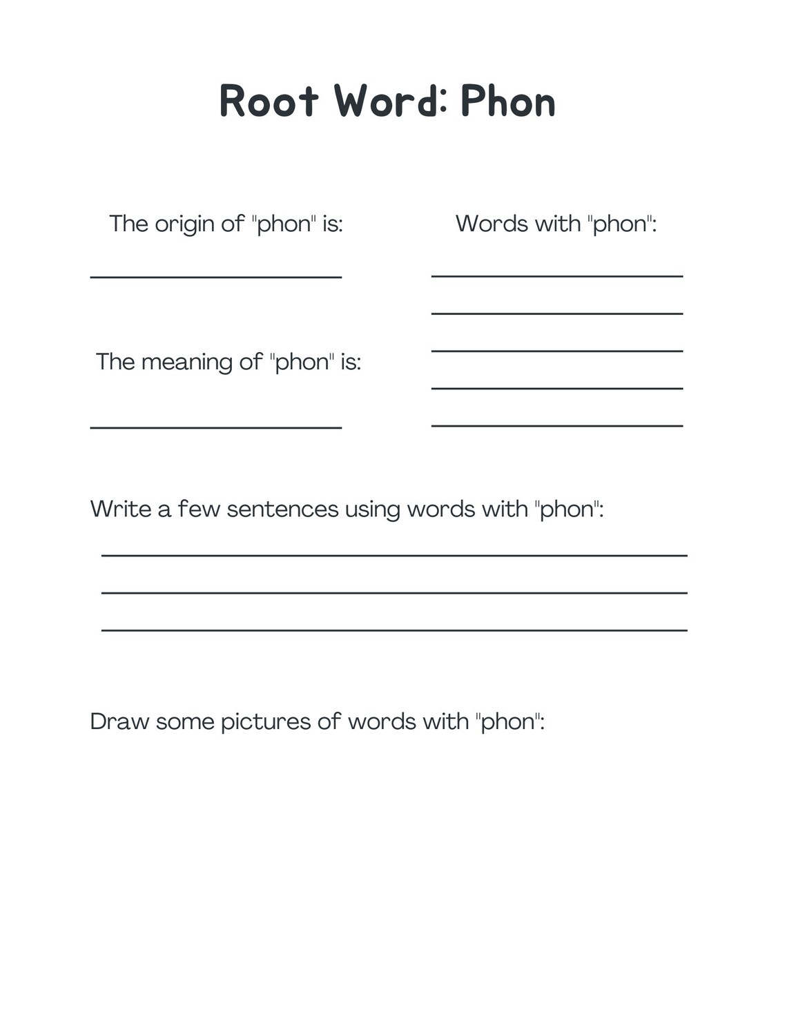 Phon2 Pg Greek Root Anchor Chart and Worksheet Prefix - Etsy