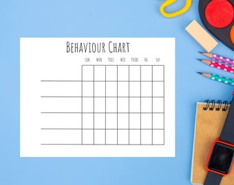ABC Behavior Chart Printable PDF Behavior and Behaviour Instant ...