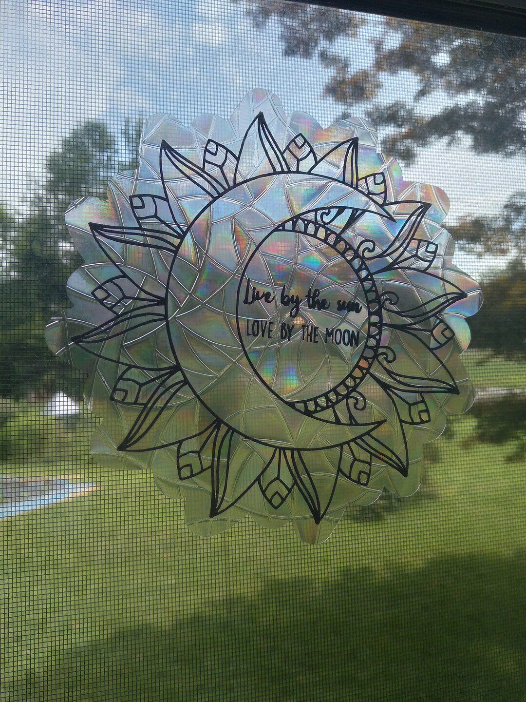 Rainbow Suncatcher Window Cling - Hand Drawn Design Window Cling ...