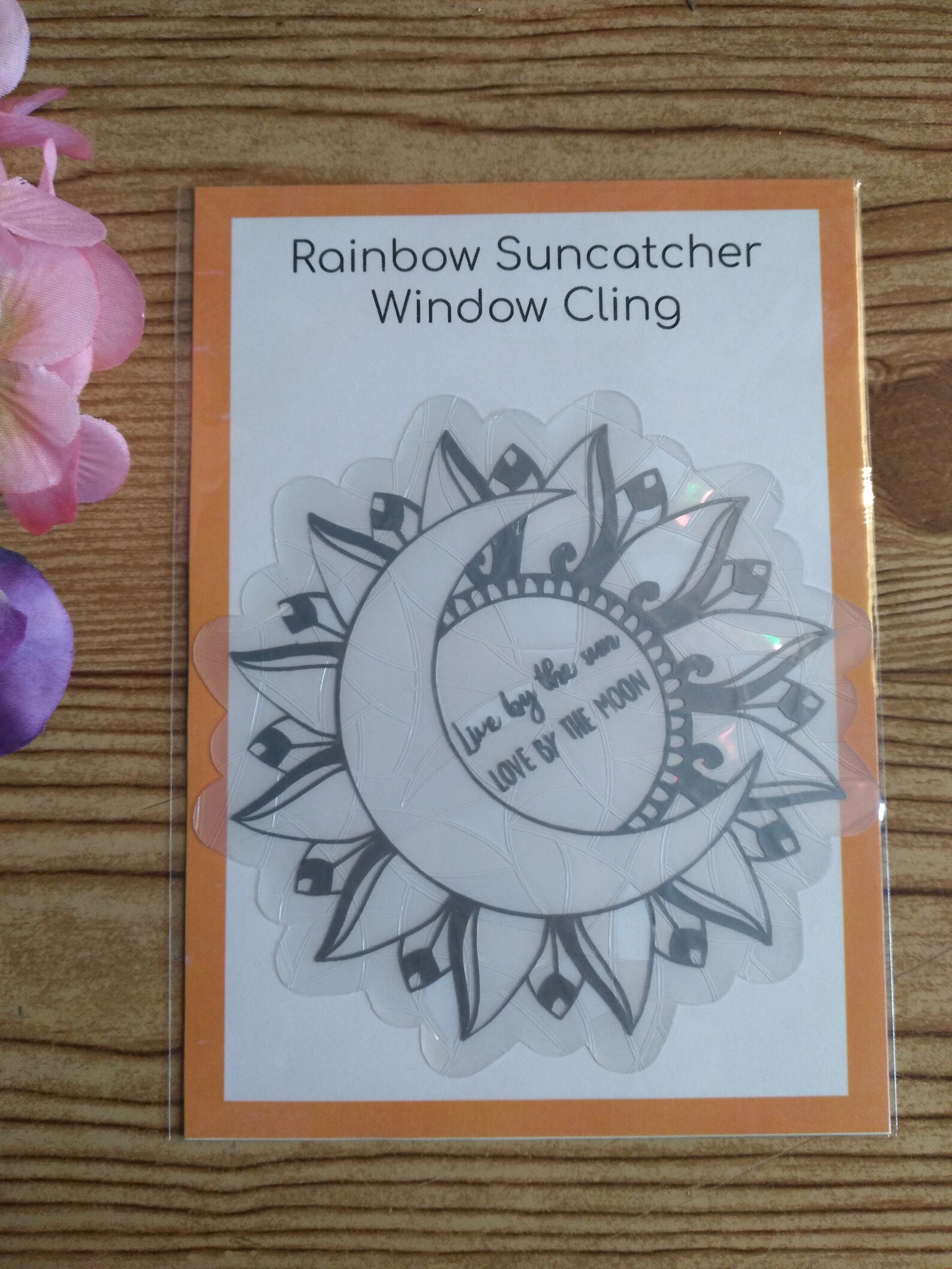 Rainbow Suncatcher Window Cling - Hand Drawn Design Window Cling ...