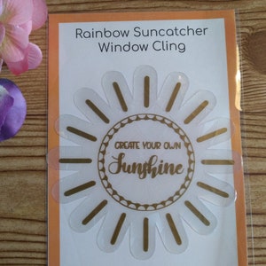 Rainbow Suncatcher Window Cling - Hand Drawn Design Window Cling ...
