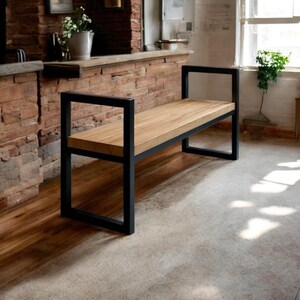 Metal Bench Legs – Industrial Steel Bench Legs for Wood Seat – Modern ...