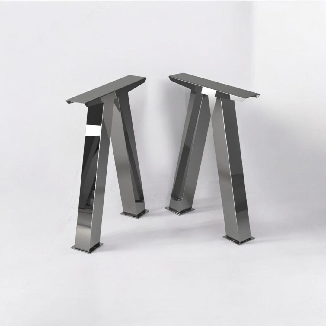 Modern A Style Stainless Steel Desk Legs for Home & Offices -set of 2 ...