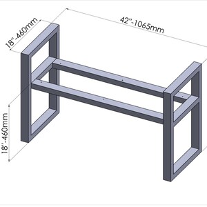 Metal Bench Legs – Industrial Steel Bench Legs for Wood Seat – Modern ...