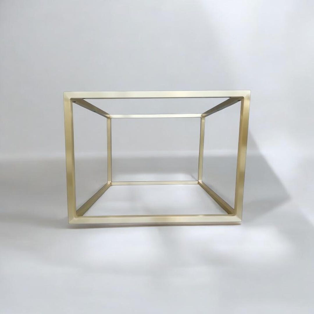 Handcrafted Modern Brass Coffee Table Base | Minimalist Gold Metal ...