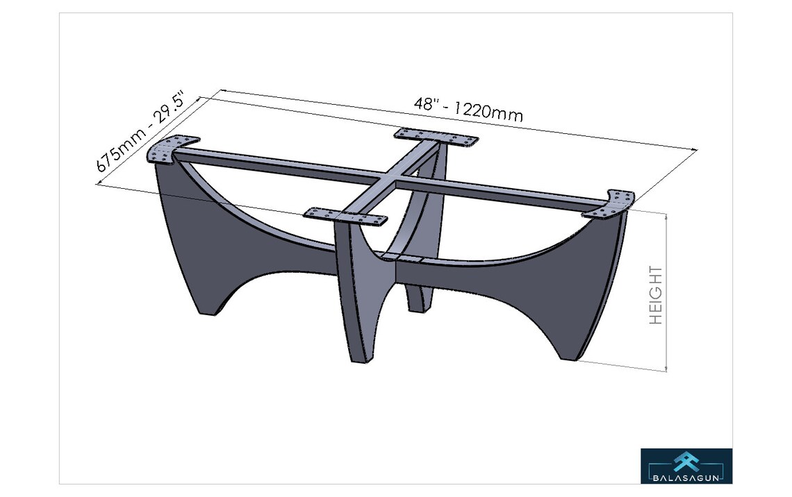 Mid-century Modern Coffee Table Base Vintage Style Metal - Etsy