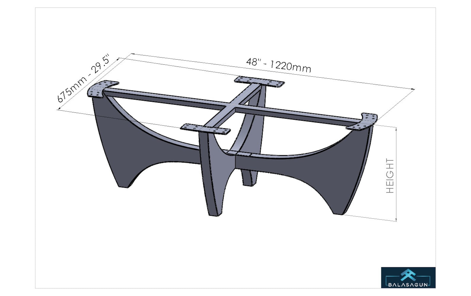 Mid-century Modern Coffee Table Base Vintage Style Metal - Etsy