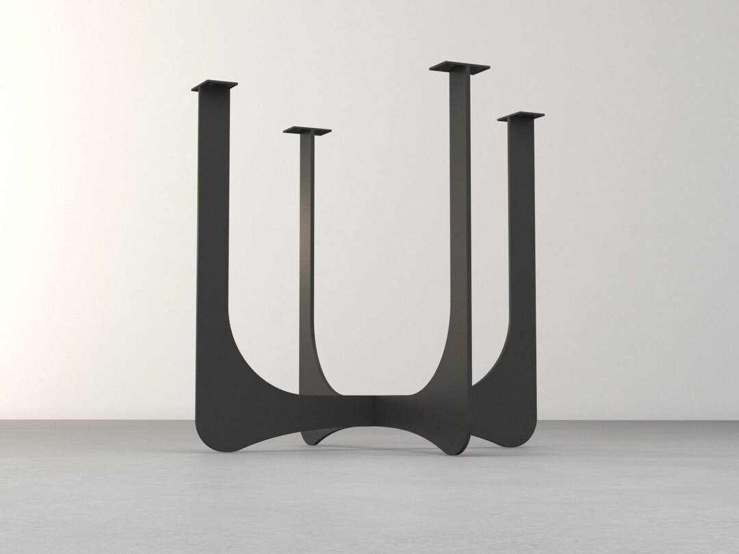 Mid-century Modern COFFEE Table Base Vintage Inspired WAVE-19 Metal ...