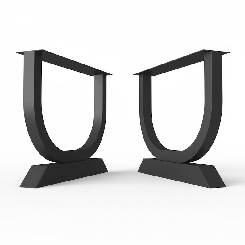 U-shape Metal Table Legs,28” H 28” W Dining Table Legs (set of 2 ...