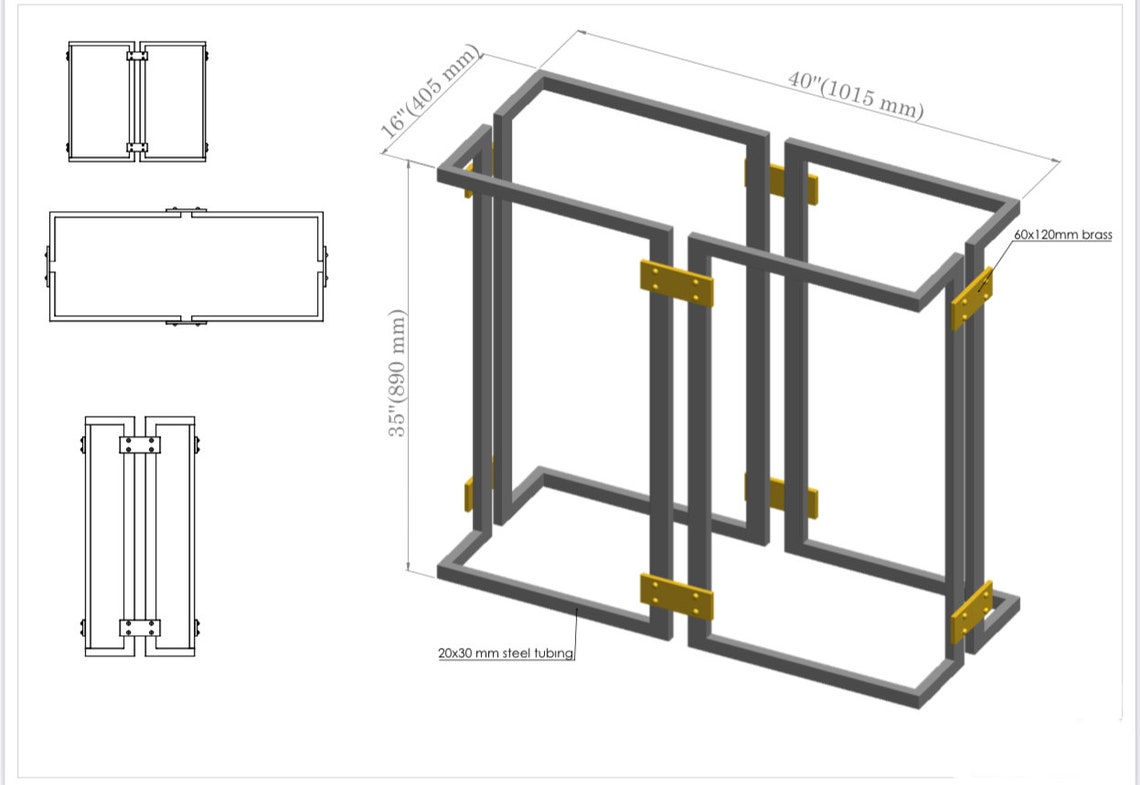 Modern CONSOLE Table Base Stainless STEEL& Copper Entryway - Etsy