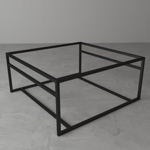 Contemporary Rectangular Steel Coffee Table Base. Customizable .sturdy ...