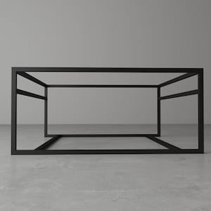 Contemporary Rectangular Steel Coffee Table Base. Customizable .sturdy ...