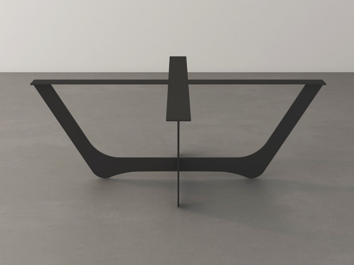 Trapezoid Metal COFFEE Table Base Vintage Inspried & Curved - Etsy