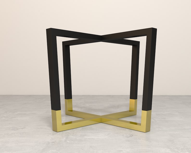 Trapezoid ROUND Metal Table Base Modern Dining & Kitchen - Etsy