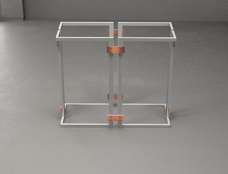 Modern CONSOLE Table Base Stainless STEEL& Copper Entryway | Etsy