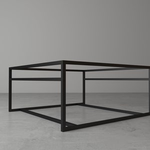 Contemporary Rectangular Steel Coffee Table Base. Customizable .sturdy ...