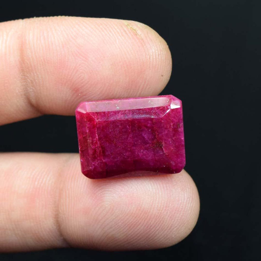 African Red Ruby 26.00 Ct, 100% Natural African Ruby Octagon Cut Loose ...