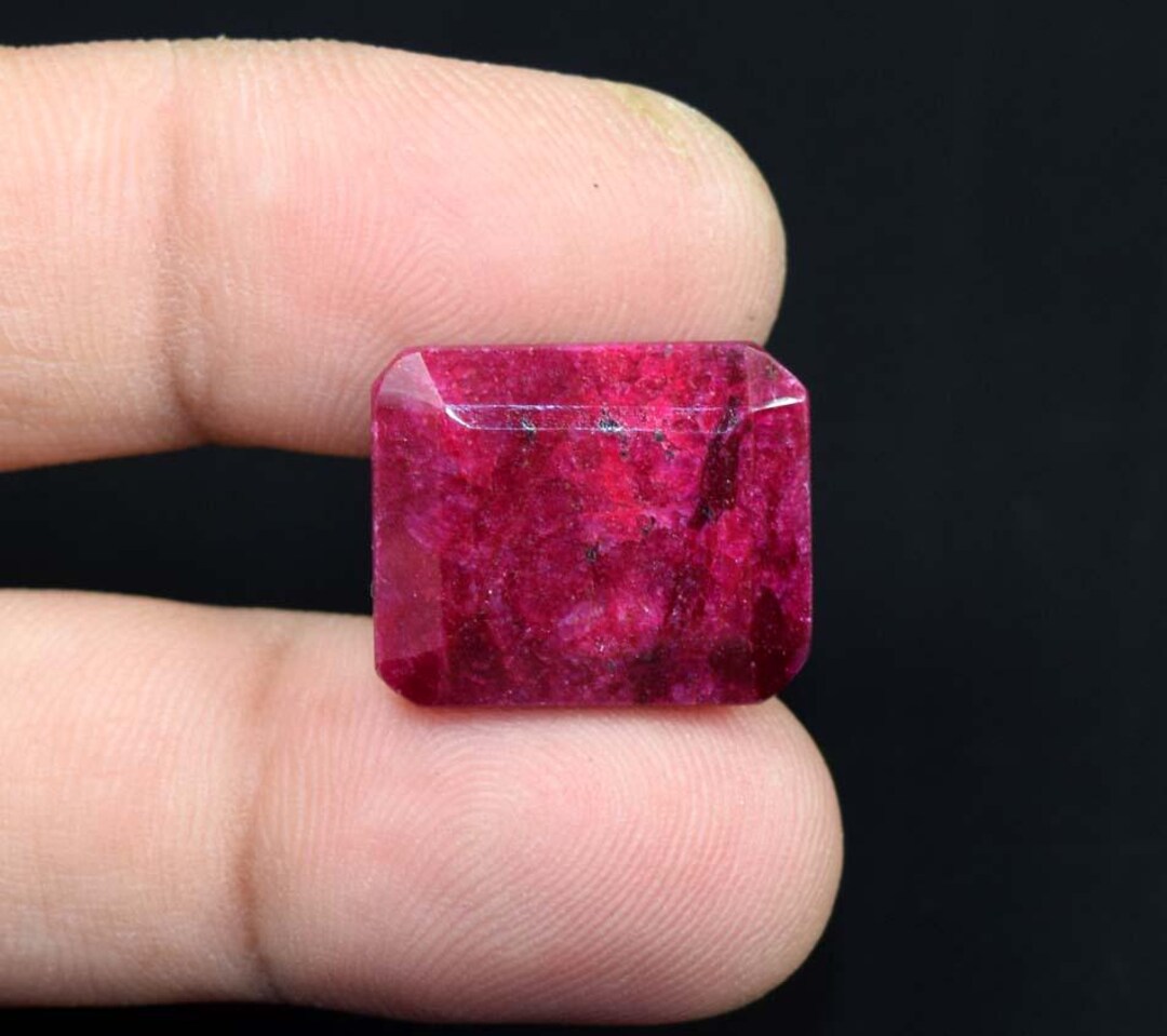 African Red Ruby, 29.00 Cts. Natural African Red Ruby Octagon Cut Loose ...