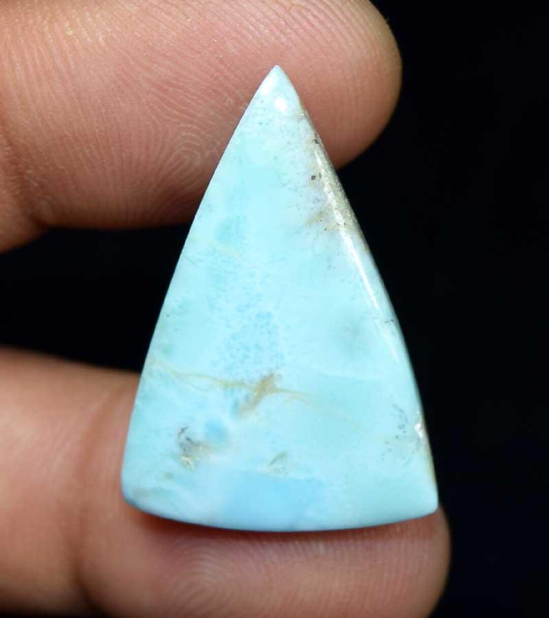 Natural Larimar Triangle Cabochon, Larimar Gemstone, Natural Dominican ...