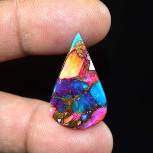 Pink Spiny Oyster Copper Turquoise Cabochon, Natural Pink Spiny Oyster ...