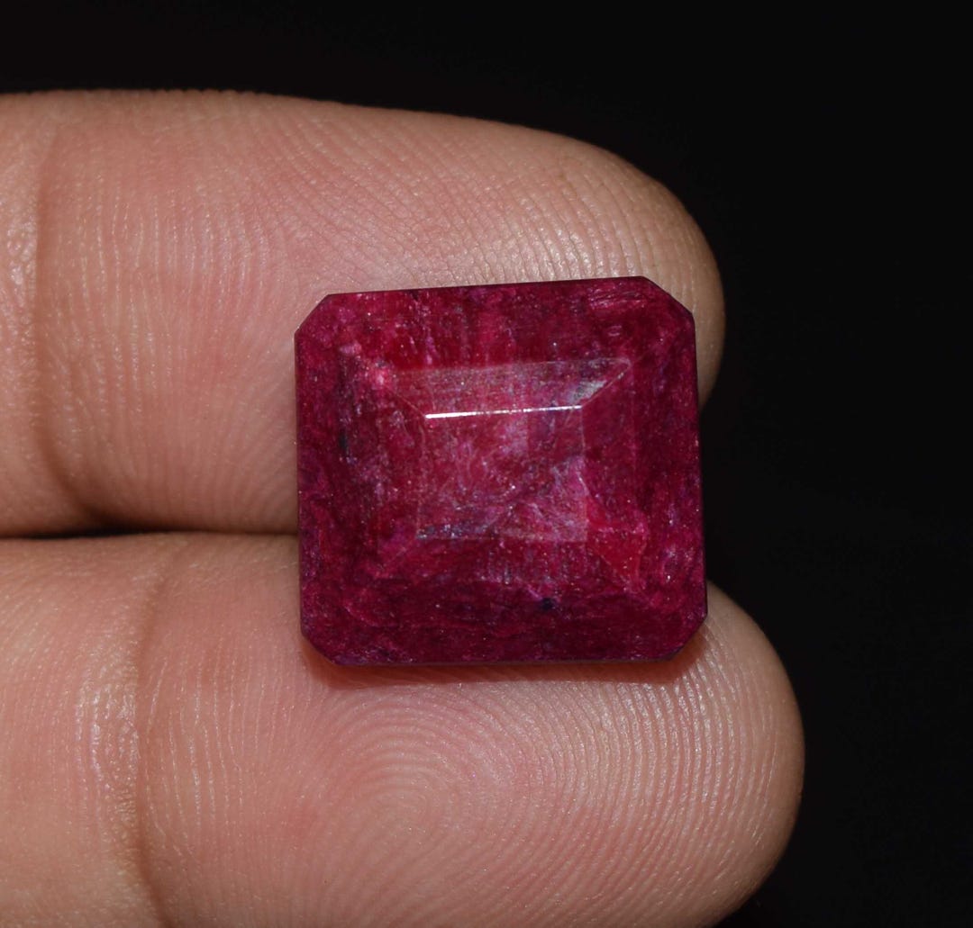 African Red Ruby, 30.00 Cts. Natural African Red Ruby Octagon Cut Loose ...