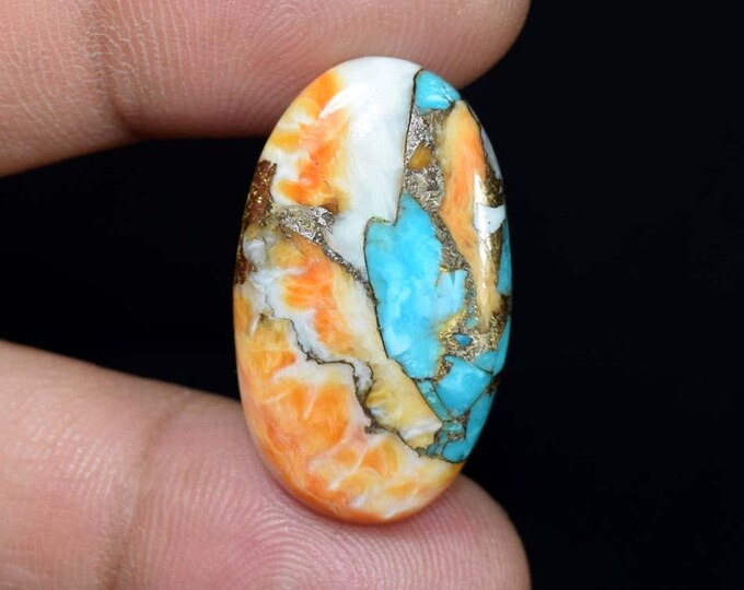 Spiny Oyster Turquoise Composite Cabochon | 24.10 Ct Natural Gemstone ...
