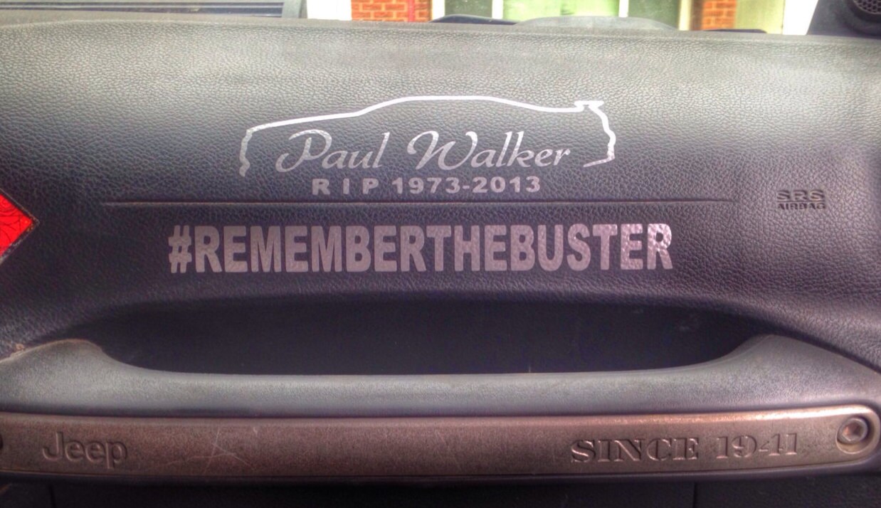 Paul Walker Vinyl Decals - Etsy