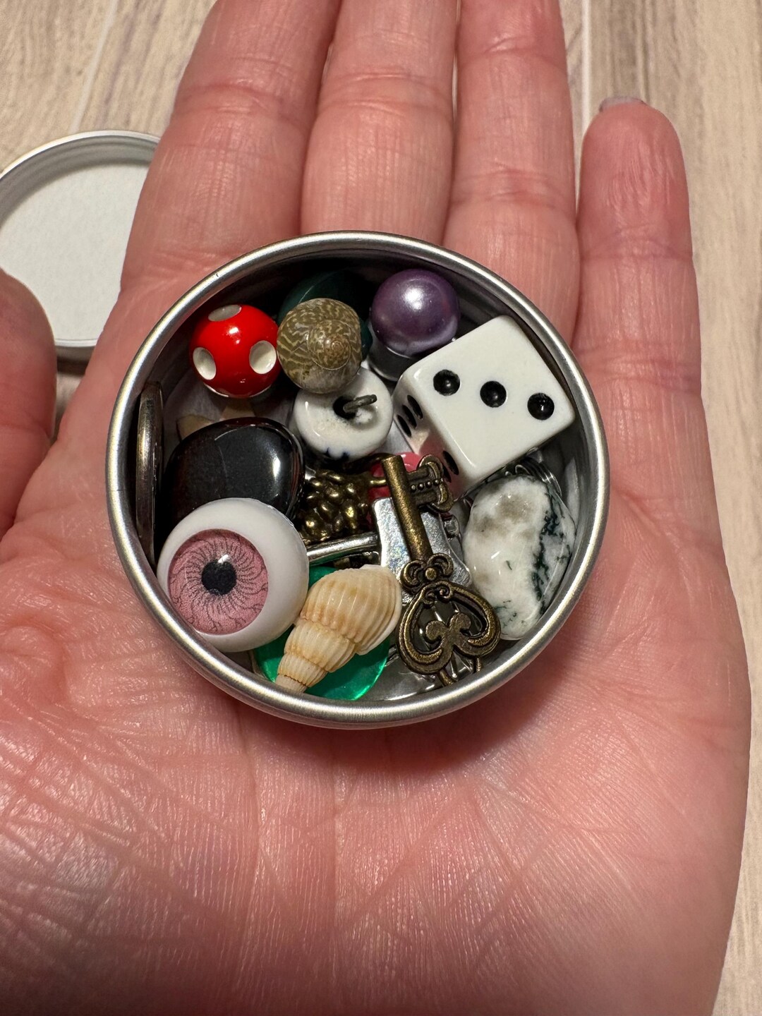 Teeny Tiny Trinket Tin, Crowcore, Corvidcore, Magpie Treasures, Lot 1 ...