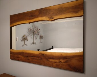 Mirror Wall Wood Live Edge - Etsy