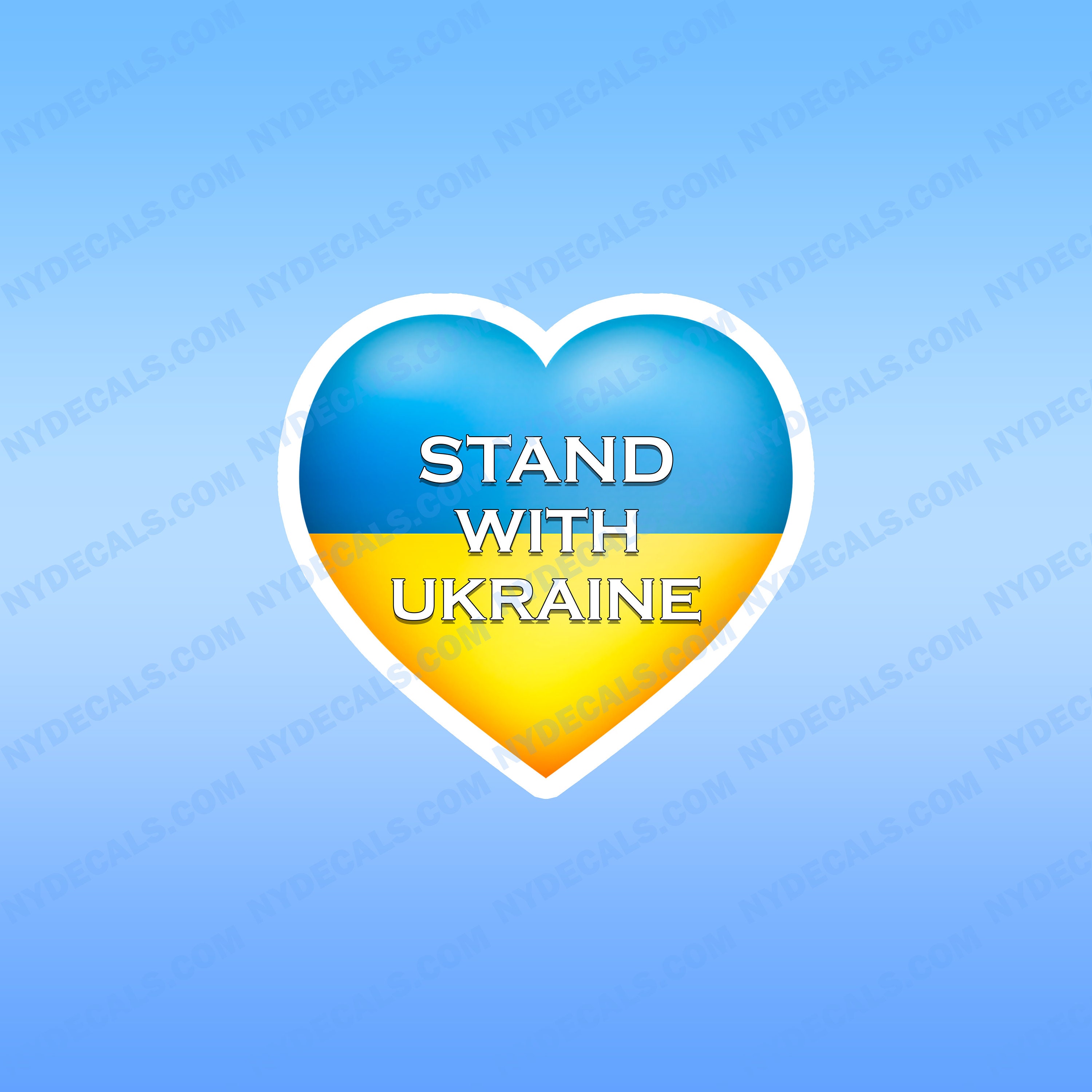 Weatherproof Vinyl Sticker I Stand With Ukraine Flag Paper Stickers ...