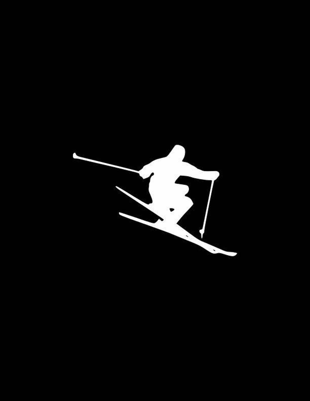 Skier Decal , Skiing Decal, Skier Sticker Car Decal Skiing Car Decals ...