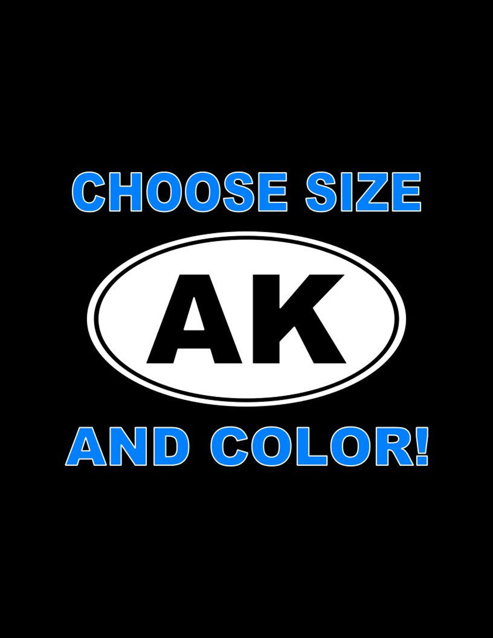 Alaska Decal Alaska State Decal Oval Sticker AK Car Decal Window Laptop ...