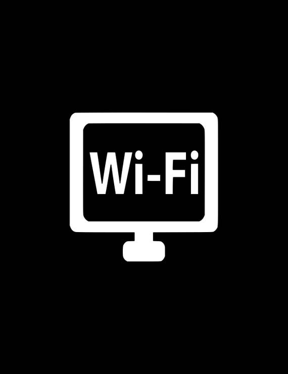 Free Wifi Decal Wifi Decal Wifi Store Decal Wifi Door Decal | Etsy